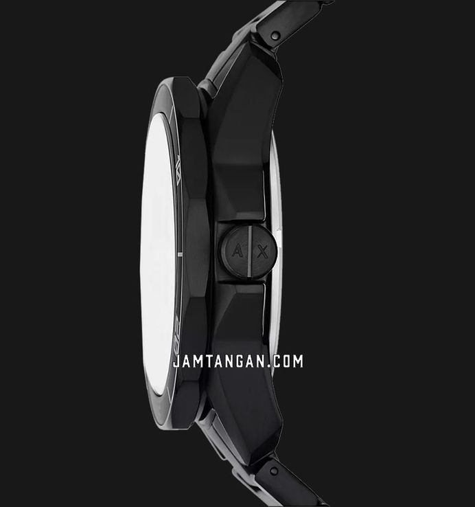 Armani Exchange AX1952 Men Black Wave Inspired Textured Dial Black ...
