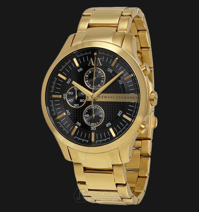 Armani Exchange AX2137 Chronograph Black Dial Gold Stainless Steel ...