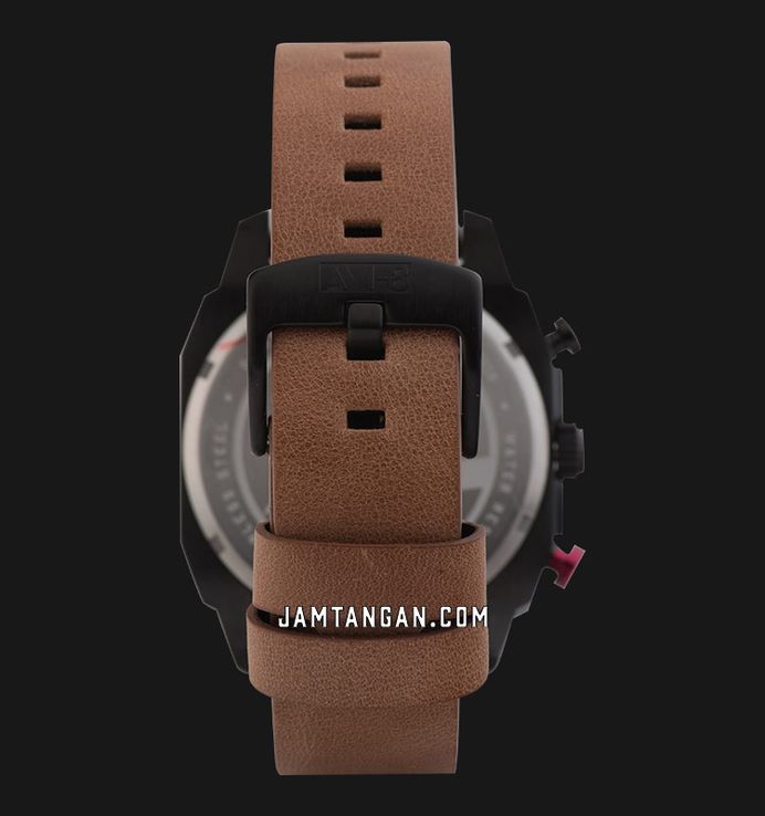 AVI-8 Hawker Hunter AV-4052-02 Retrograde Chronograph Black Dial Brown Leather Strap | JAMTANGAN.COM