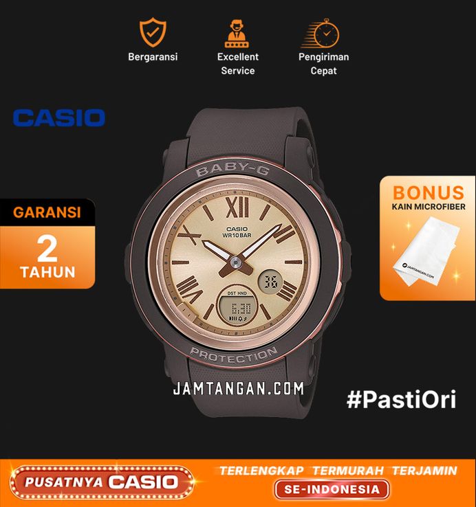 Casio Baby-G Standard BGA-290-5A BGA-290-5ADR Ladies Bronze Digital ...