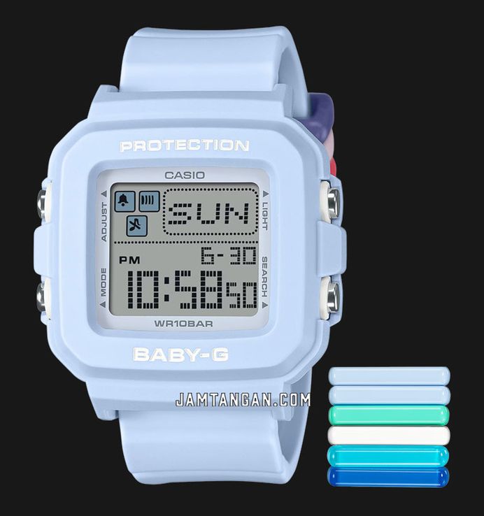 Casio Baby-G + Plus BGD-10L-2 BGD-10L-2DR Ladies Digital Dial Blue ...