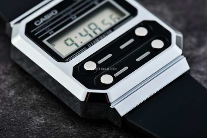 Casio General A100WEF-1ADF Illuminator Vintage Digital Dial Black Resin ...