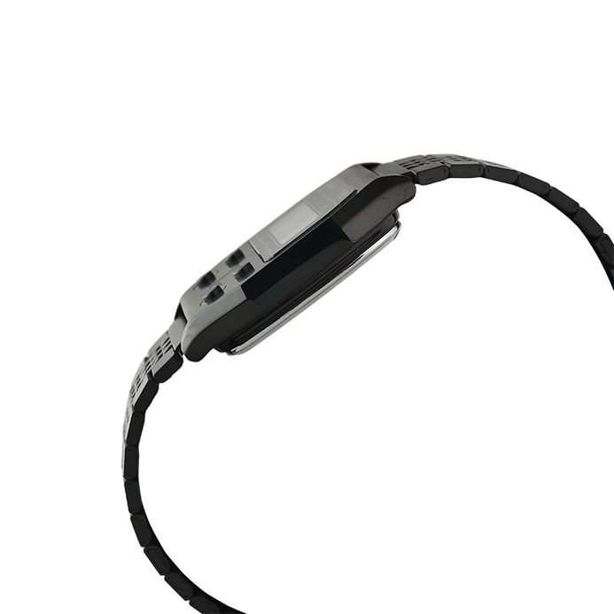 Casio General A1100B-1DF Digital Dial Black Stainless Steel Band ...
