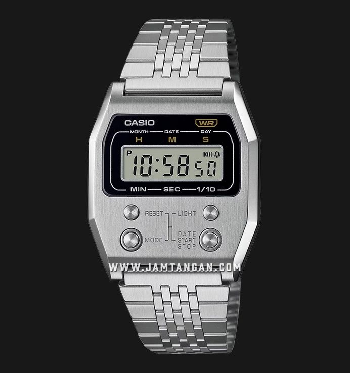 Casio General A1100D-1DF Digital Dial Stainless Steel Band | JAMTANGAN.COM