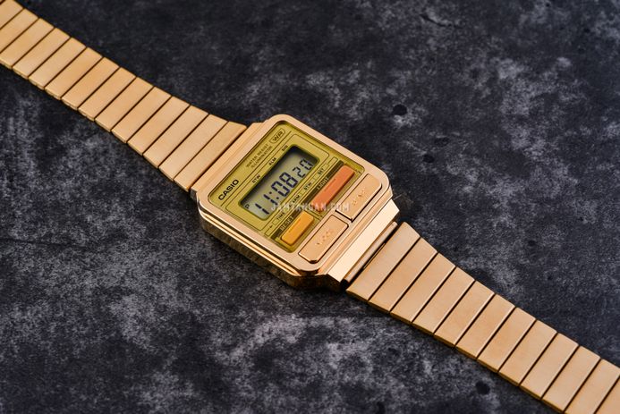 Casio General A120WEG-9ADF ’80s-style Digital Dial Gold Stainless Steel ...