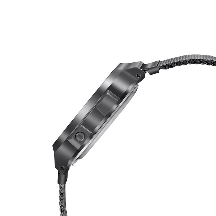 Casio General A168WEMB-1BDF Black Digital Dial Gunmetal Mesh Band ...