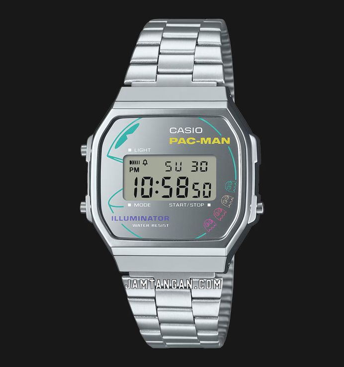 Casio General A168WEPC-7A A168WEPC-7AJR PAC-MAN Collaboration Digital ...