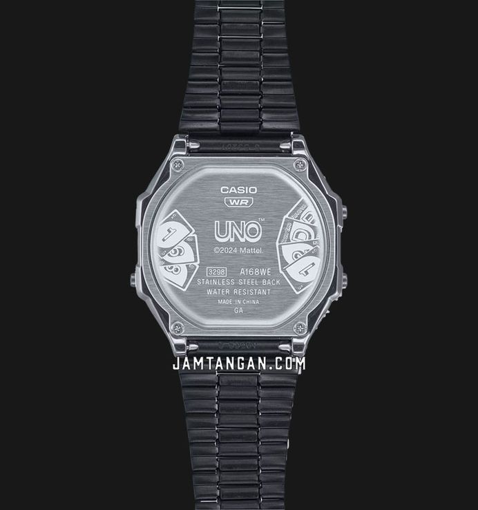 Casio General A168WEUC-1A A168WEUC-1ADR UNO Collaboration Digital Dial Stainless Steel Band ...