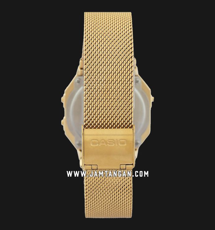 Casio General A700WMG-9ADF Vintage Digital Dial Gold Mesh Band ...