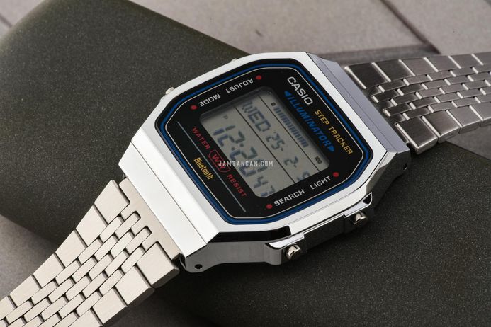 Casio General ABL-100WE-1ADF Vintage Digital Dial Stainless Steel Band ...
