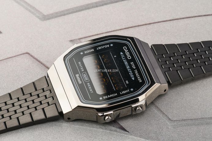 Casio General ABL-100WEGG-1BDF Vintage Digital Dial Black Stainless Steel Band | JAMTANGAN.COM