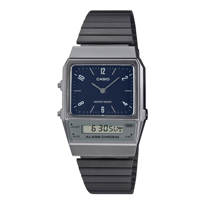 Casio General AQ-800EB-2ADF Vintage Blue Navy Digital Analog Dial ...