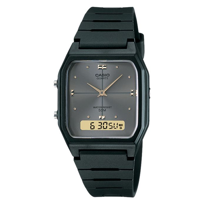 Casio General AW-48HE-8A AW-48HE-8AVDF Digital Analog Dial Black Rubber ...