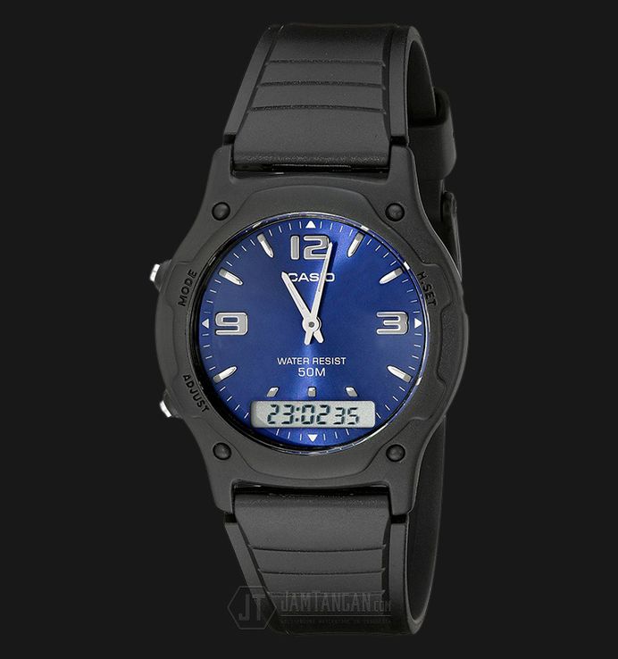 Casio General AW-49HE-2A AW-49HE-2AVDF Digital Analog Dial Black Resin ...