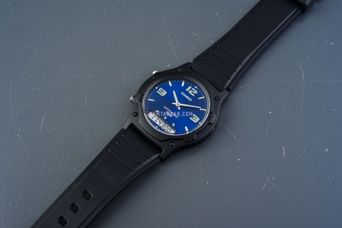 Casio General AW-49HE-2A AW-49HE-2AVDF Digital Analog Dial Black Resin ...