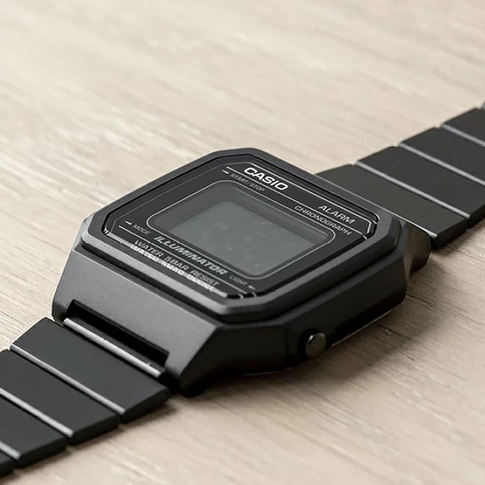 Casio General B650WB-1BDF Men Digital Dial Black Stainless Steel Strap ...