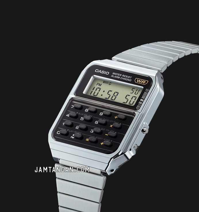 Casio General CA-500WE-1ADF Vintage Calculator Digital Dial Stainless ...