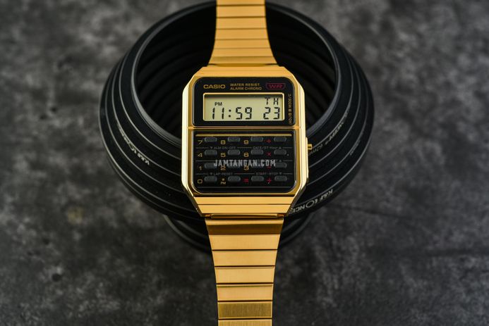 Casio General CA-500WEG-1ADF Vintage Calculator Digital Dial Gold ...