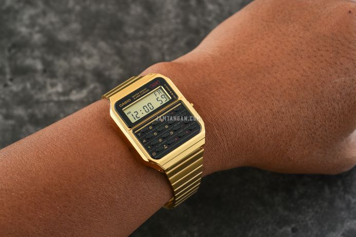 Casio General CA-500WEG-1ADF Vintage Calculator Digital Dial Gold ...
