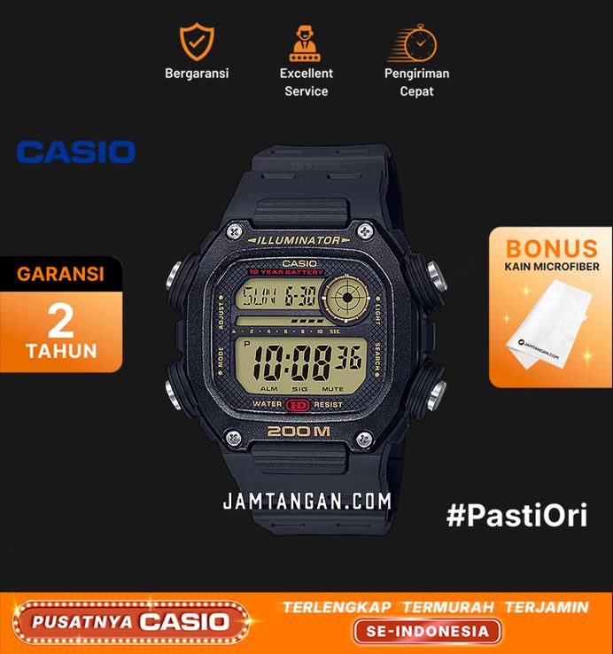 Casio General Youth DW-291H-9A DW-291H-9AVDF Digital Dial Black Resin ...