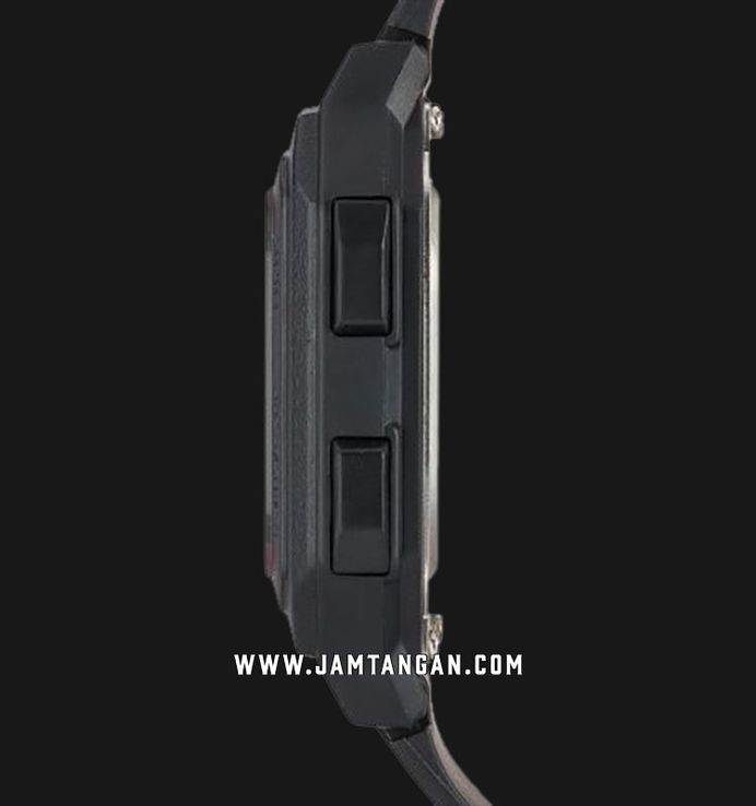 Casio General F-201WA-1ADF Digital Dial Black Resin Band | Jamtangan.com