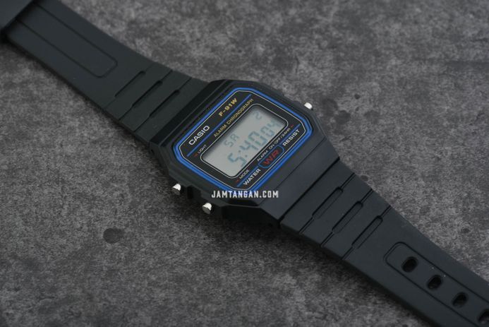 Casio General F-91W-1DG Classic Digital Dial Black Resin Band | JAMTANGAN.COM