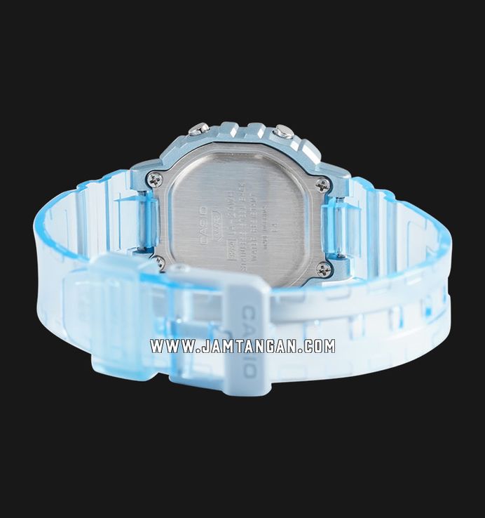 Casio General LA-20WHS-2ADF Digital Dial Blue Transparent Resin Band | Jamtangan.com