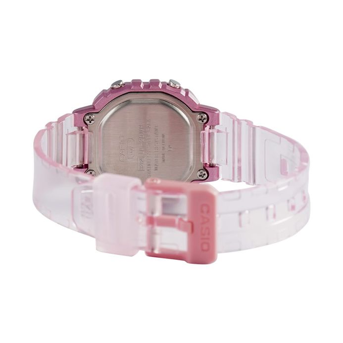 Casio General LA-20WHS-4ADF Digital Dial Pink Transparent Resin Band ...
