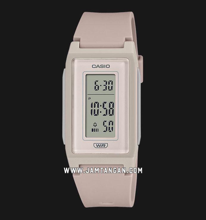 Casio General LF-10WH-4DF Digital Dial Nude Pink Resin Band | Jamtangan.com