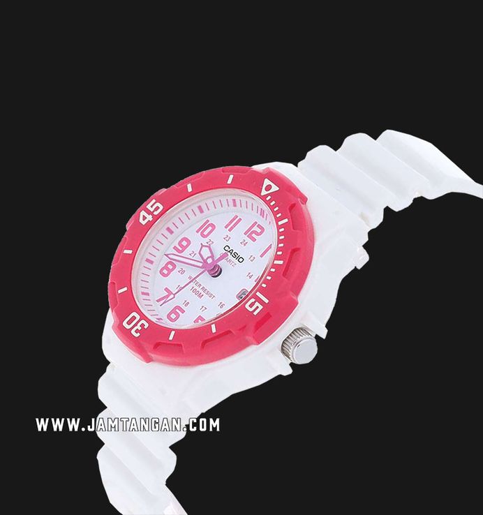 Casio General LRW-200H-4B LRW-200H-4BVDF Water Resistant 100M White Dial White Resin Band ...