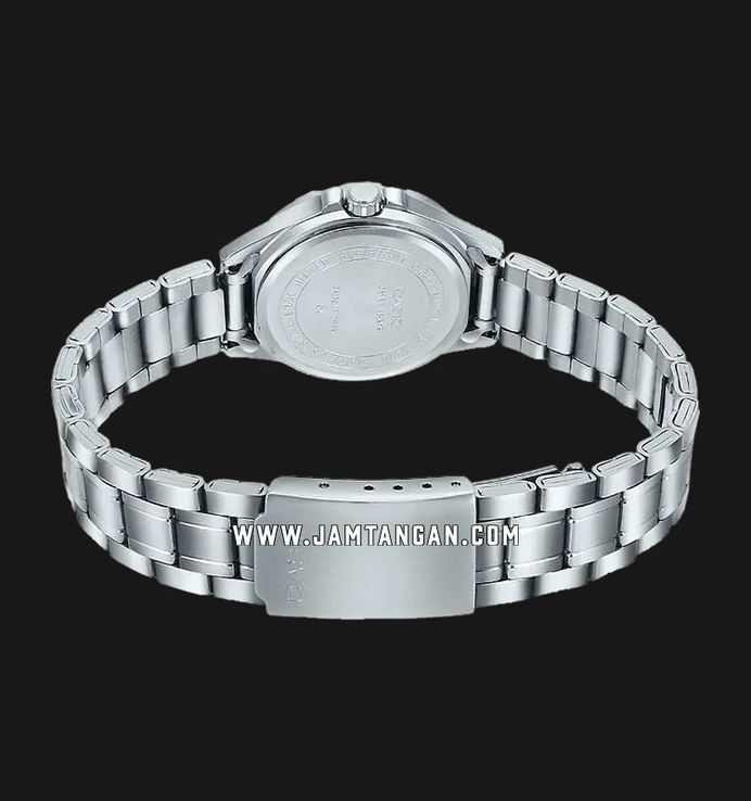 Casio General LTP-1308D-1A LTP-1308D-1AVDF Enticer Ladies Black Dial Stainless Steel Band ...