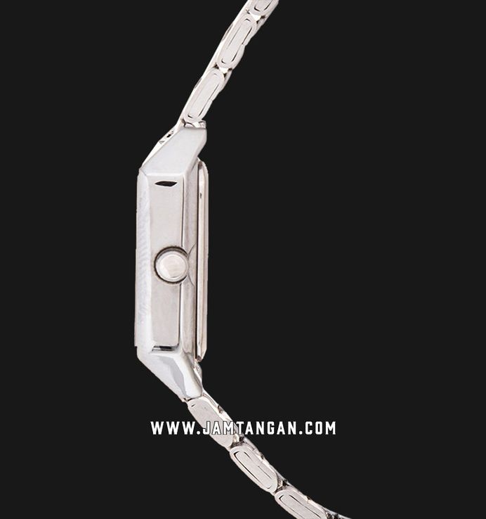 Casio General LTP-V007D-4EUDF Tank Pink Dial Stainless Steel Band | JAMTANGAN.COM