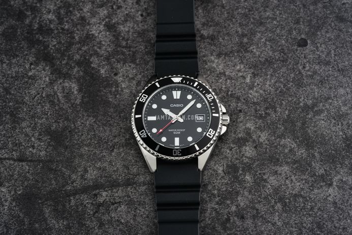 Casio General MDV-10-1A1 MDV-10-1A1VDF Baby Duro Men Black Dial Black ...