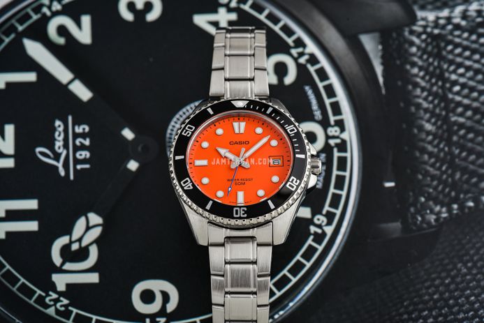 Casio General MDV-10D-4A1 MDV-10D-4A1VDF Baby Duro Men Orange Dial ...