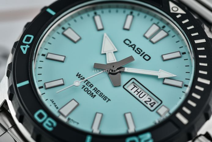 Casio General MTD-125D-2A2 MTD-125D-2A2VDF Men Analog Baby Blue Dial ...