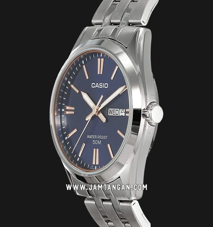 Casio General MTP-1335D-2A2 MTP-1335D-2A2VDF Enticer Men Blue Dial ...