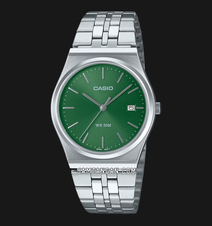 Casio General MTP-B145D-3A MTP-B145D-3AVDF Green Dial Stainless Steel ...