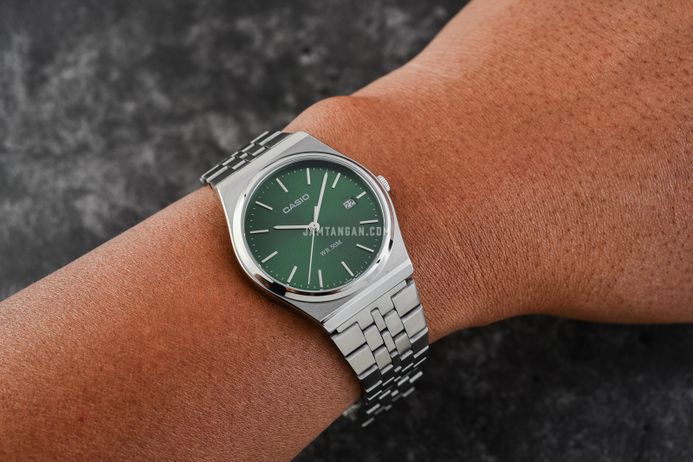 Casio General MTP-B145D-3A MTP-B145D-3AVDF Green Dial Stainless Steel ...