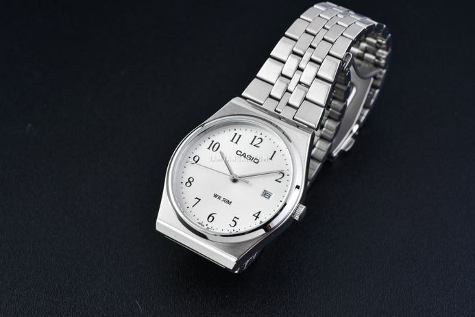 Casio General MTP-B145D-7B MTP-B145D-7BVDF White Dial Stainless Steel ...