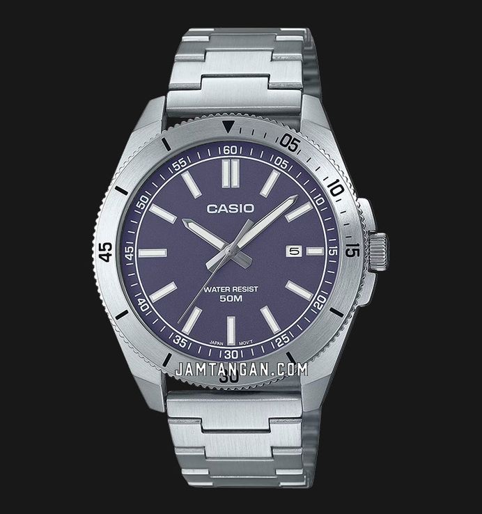 Casio General MTP-B155D-2E MTP-B155D-2EVDF Analog Blue Dial Stainless ...