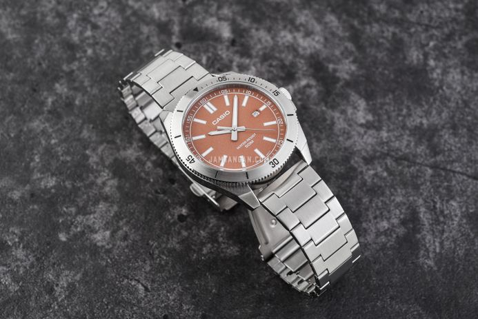 Casio General MTP-B155D-5E MTP-B155D-5EVDF Analog Terracotta Dial ...