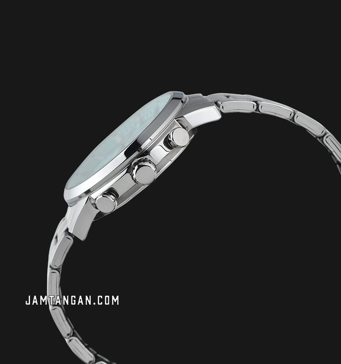 Casio General MTP-E510D-2A MTP-E510D-2AVDF Chronograph Men Baby Blue Dial Stainless Steel Band ...