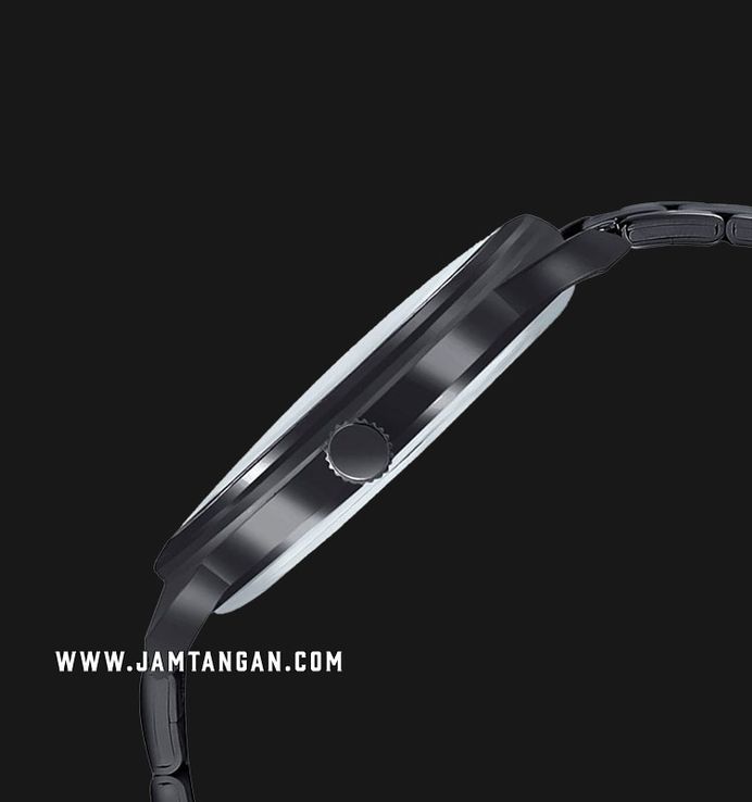 Casio General MTP-E600B-2BDF Men Blue Dial Black Stainless Steel Band | Jamtangan.com