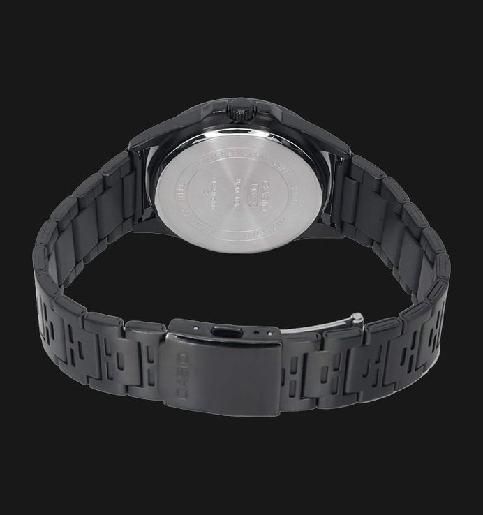 Casio MTP-E700B-7E MTP-E700B-7EVDF Men White Dial Black Stainless Steel Band | Jamtangan.com