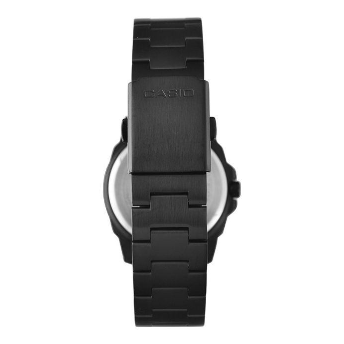 Casio General MTP-E720B-1A MTP-E720B-1AVDF Grid Pattern Black Dial Black Stainless Steel Band ...