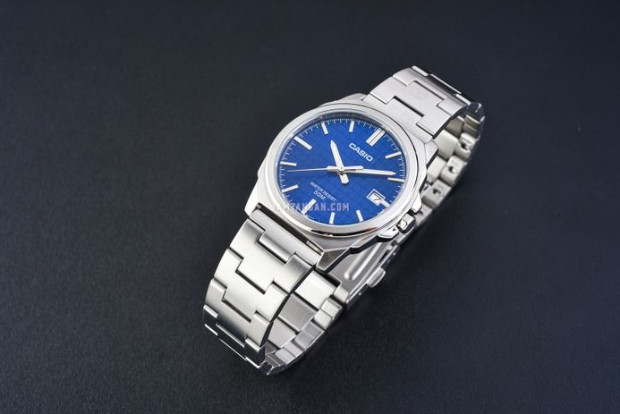 Casio General MTP-E720D-2A MTP-E720D-2AVDF Grid Pattern Blue Dial ...