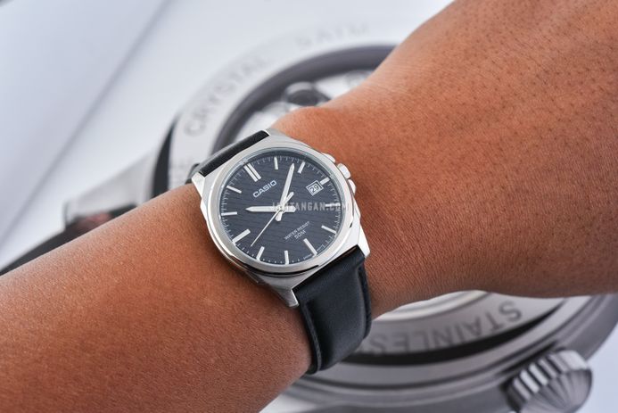 Casio General MTP-E720L-1A MTP-E720L-1AVDF Men Analog Black Grid ...