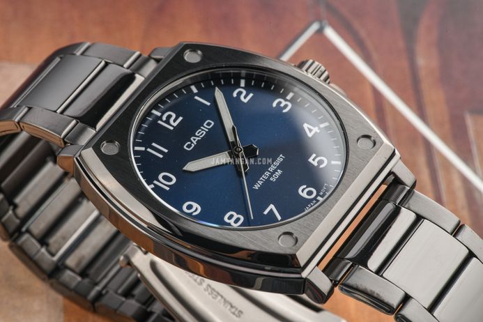 Casio General MTP-E730B-2A MTP-E730B-2AVDF Men Blue Dial Black ...