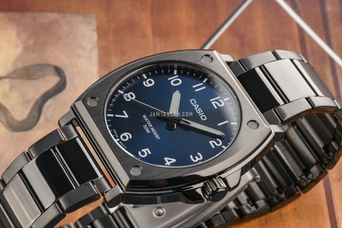 Casio General MTP-E730B-2A MTP-E730B-2AVDF Men Blue Dial Black ...