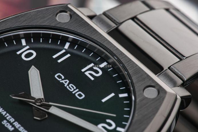 Casio General MTP-E730B-3A MTP-E730B-3AVDF Men Green Dial Black ...